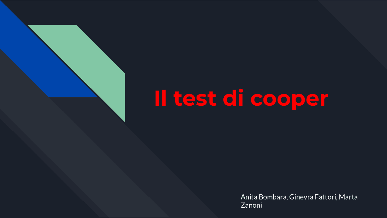 test di cooper, educazione fisica | Slide di Educazione fisica | Docsity