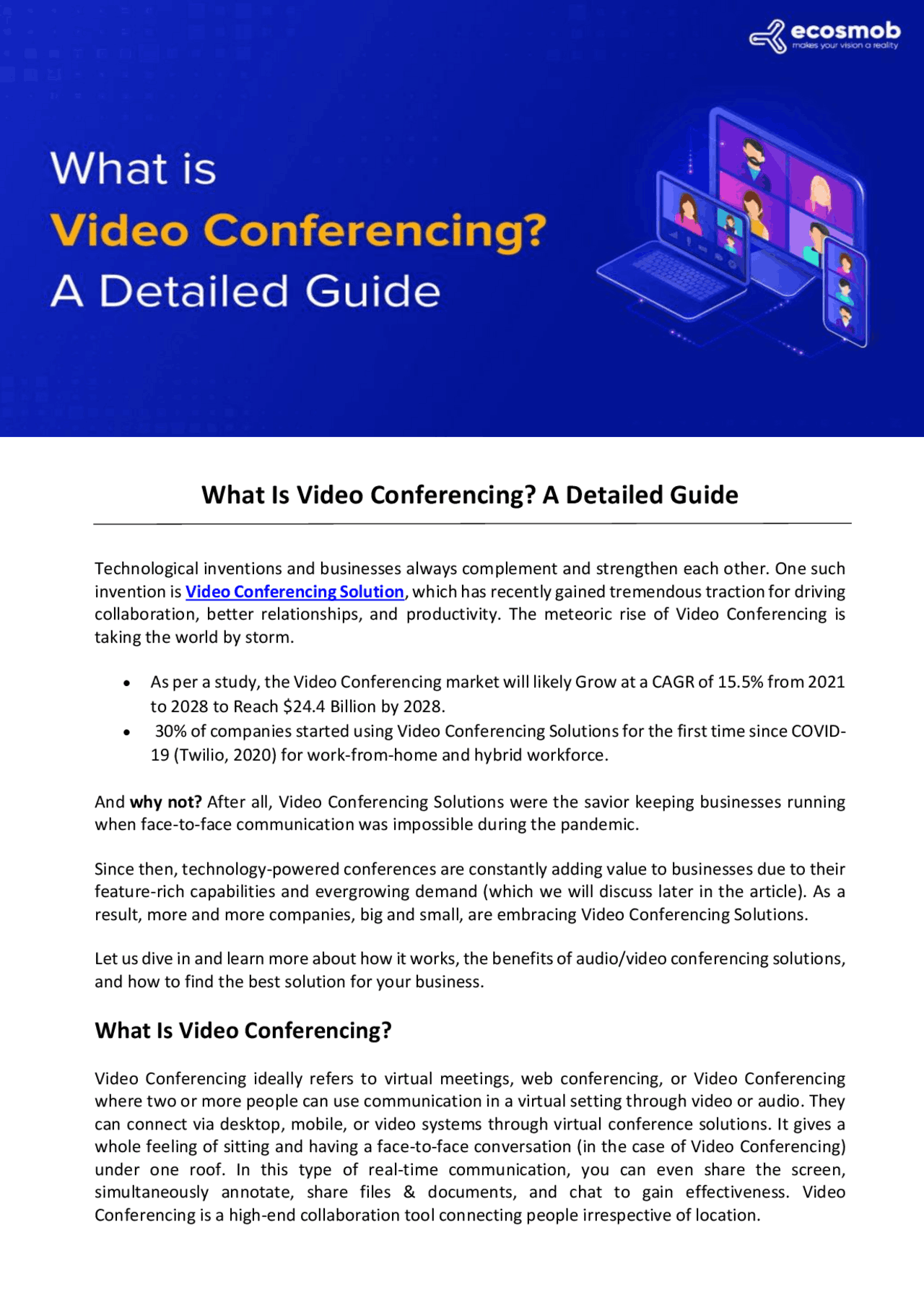 Video Conferencing: A Detailed Guide to Virtual Meetings and Their ...