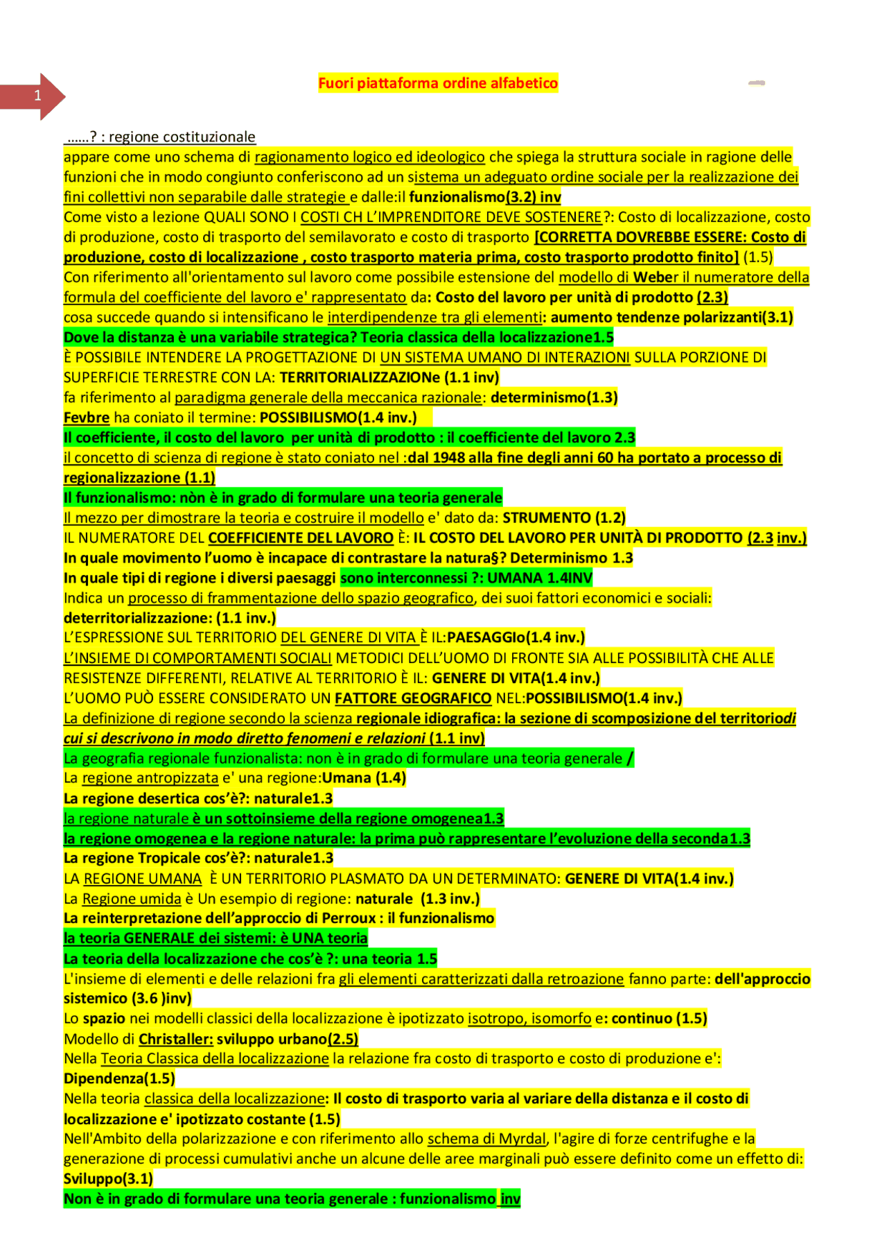 GEOGRAFIA ECONOMICO POLITICA LM39 PEGASO | Prove d'esame di Geografia ...