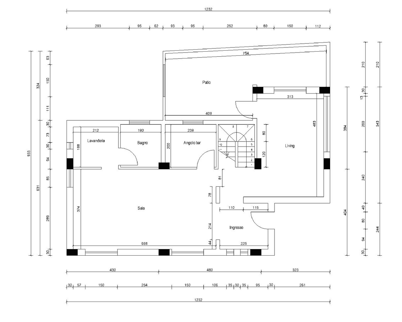 Esercitazione Autocad Copiare E Scalare Una Piantina Esercizi Di