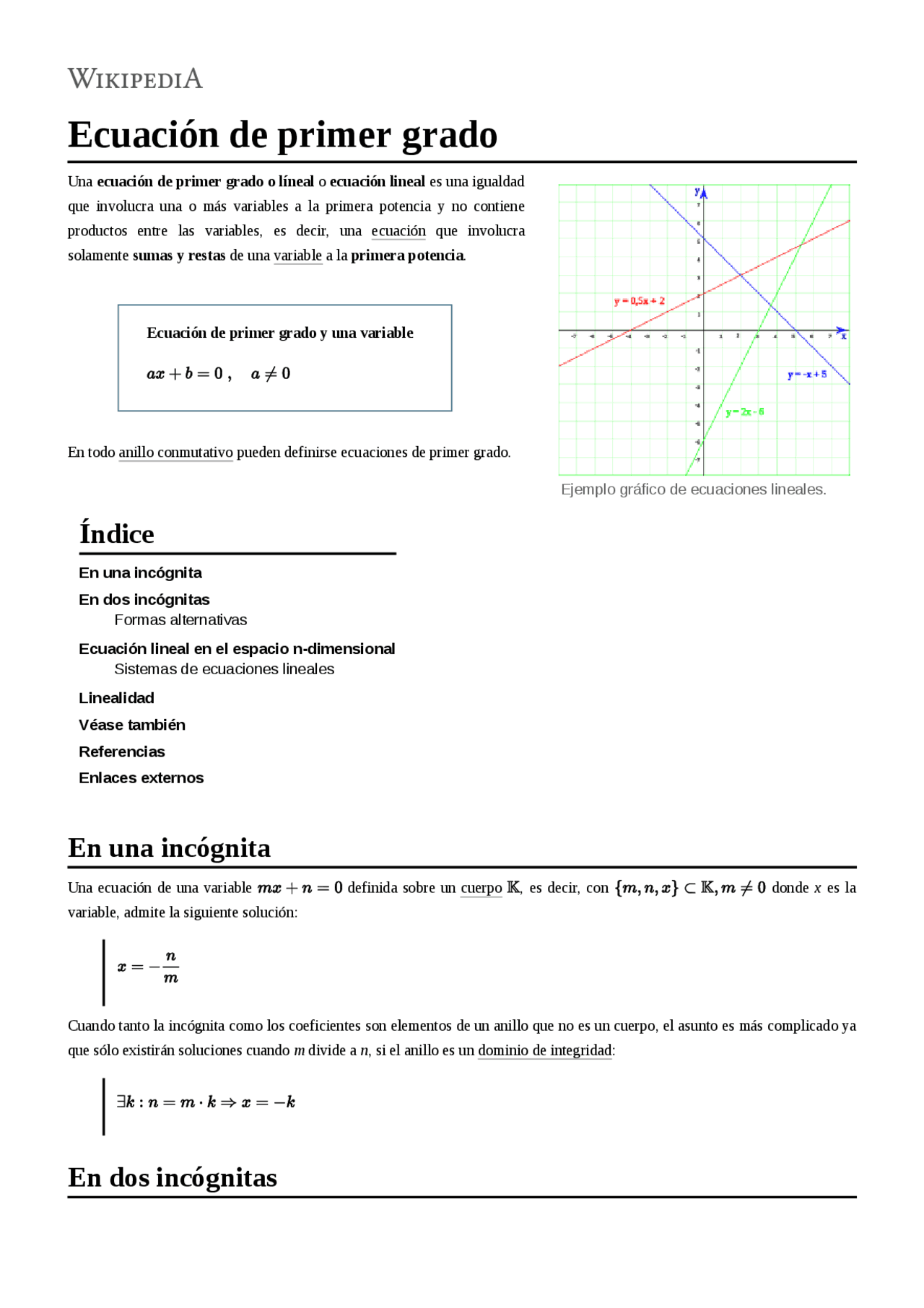 Ecuaciones Líneales Guide Progetti E Ricerche Di Algebra Docsity