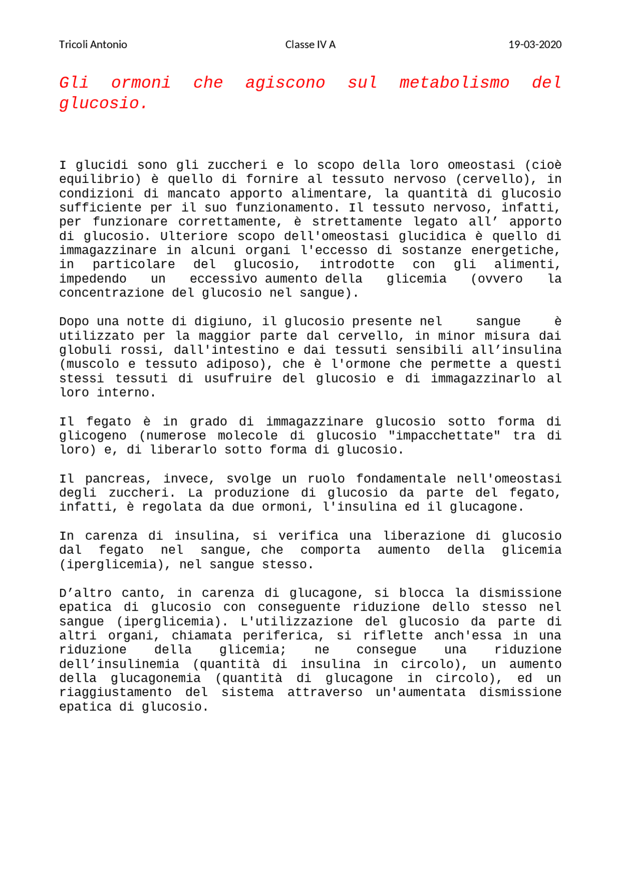 Metabolismo Del Glucosio Appunti Di Biologia Docsity