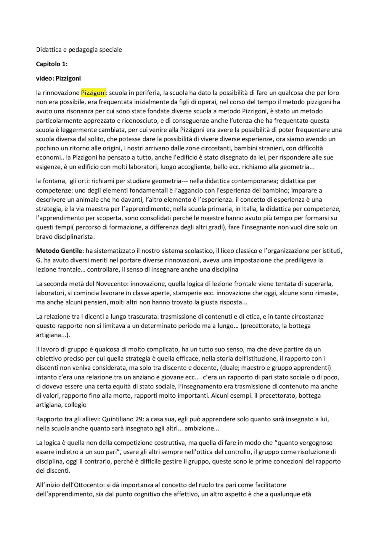 Didattica E Pedagogia Appunti Di Pedagogia Docsity