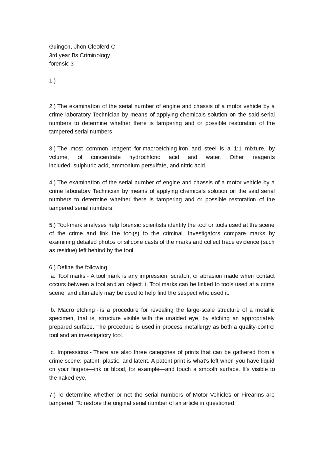 Performance Task 3 Forensic 3 Summaries Forensics Docsity