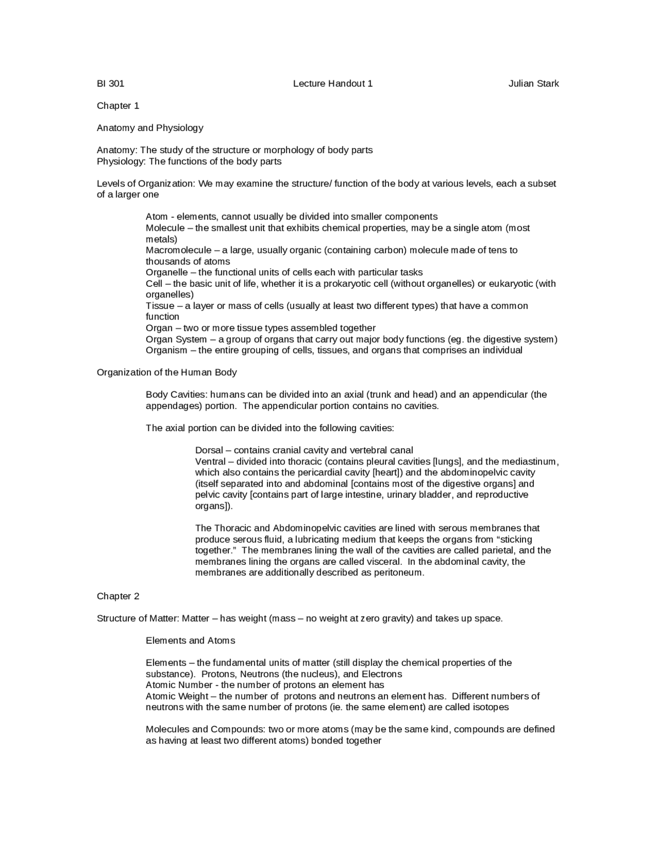 Lecture Notes Tissues And The The Muscles System Summaries Biology