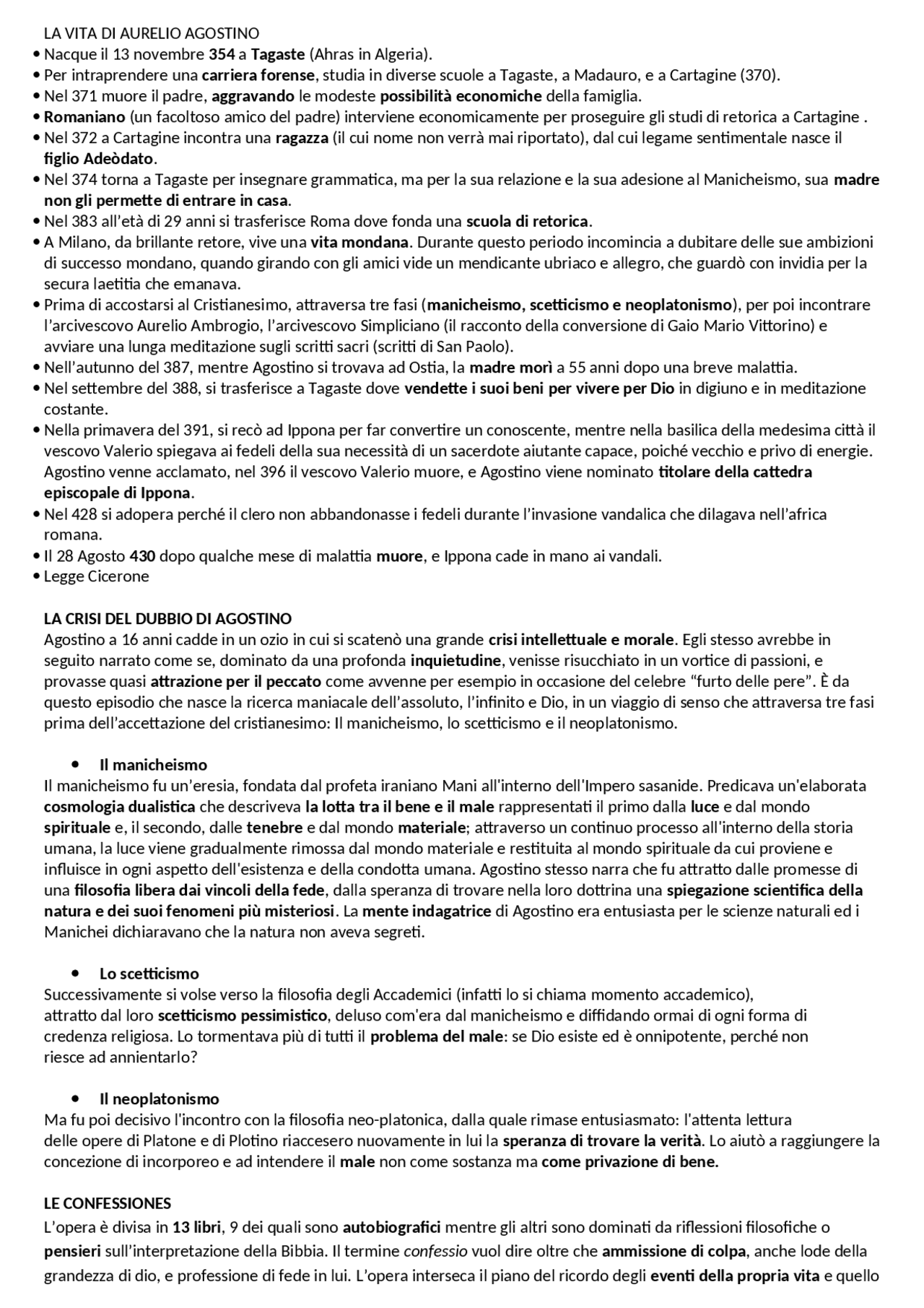 Aurelio Agostino Completo Appunti Di Latino Docsity