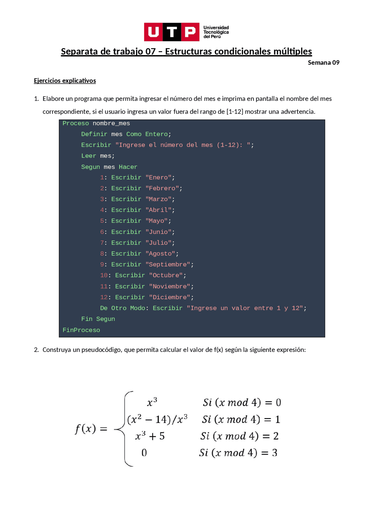 Principios De Algoritmos Ejercicios De Programación Informática Docsity