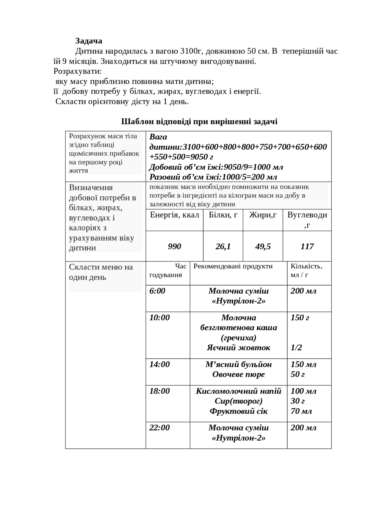 задача педиатрия ЗДМУ Упражнения и задачи Педиатрия Docsity
