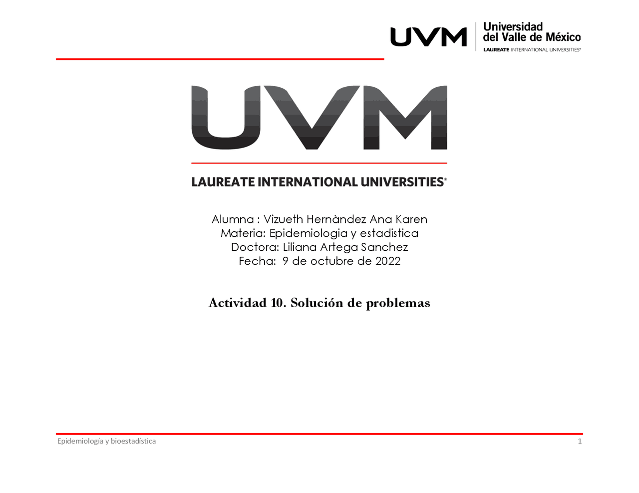 A1o Soluciòn De Problemas Ejercicios De Epidemiología Docsity