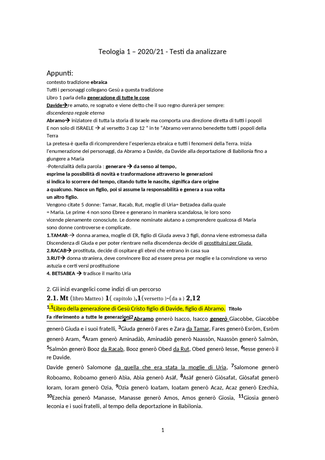 Appunti Sul Vangelo Di Marco Appunti Di Teologia Docsity
