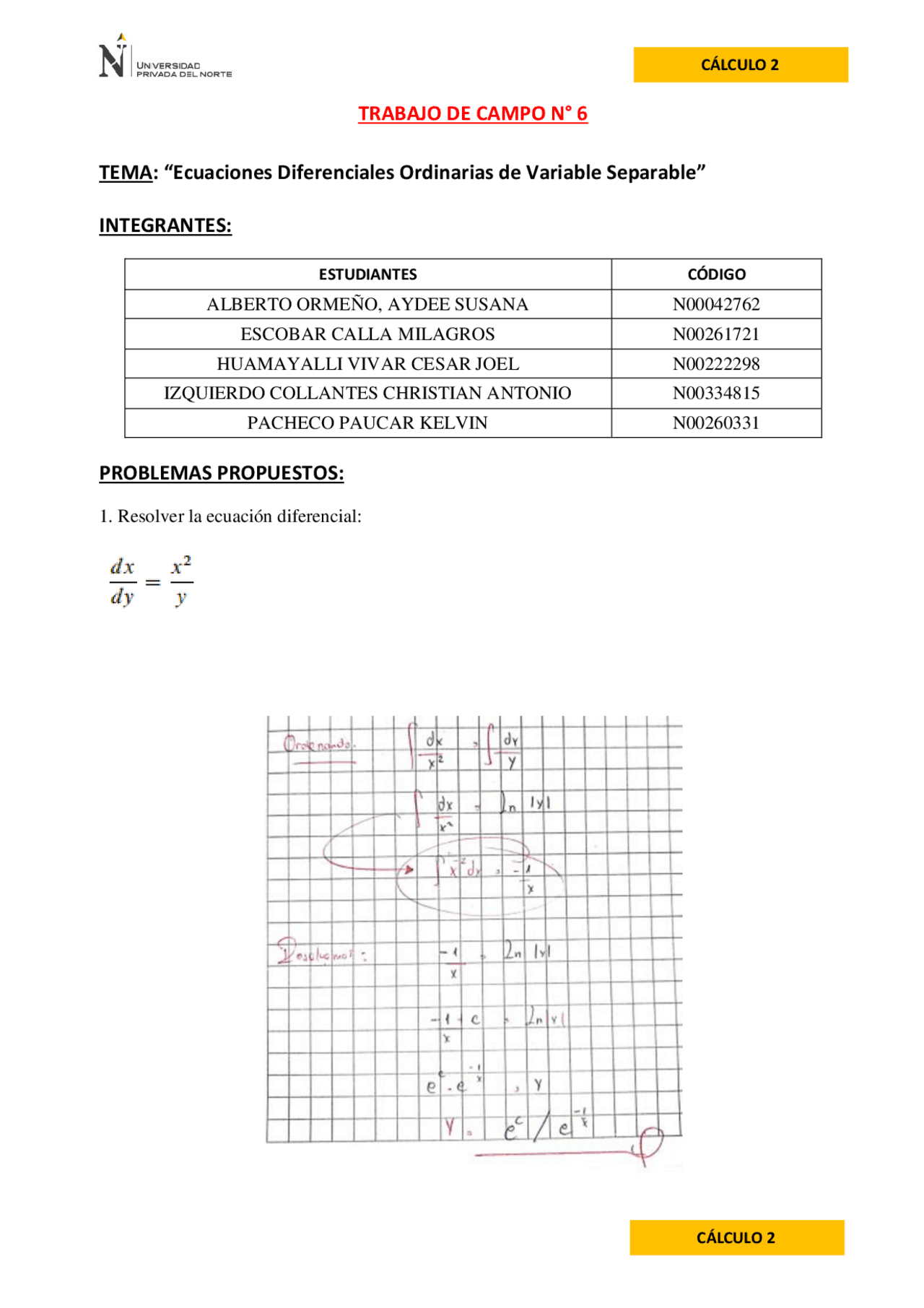Calculo 2 Ejercicios Ejercicios De Cálculo Docsity