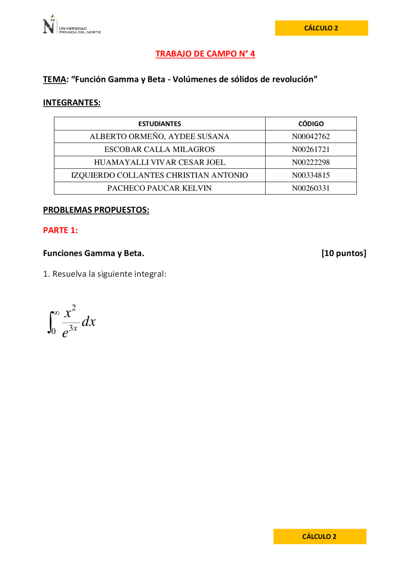 Integrales Calculo Resueltos Exámenes De Cálculo Docsity
