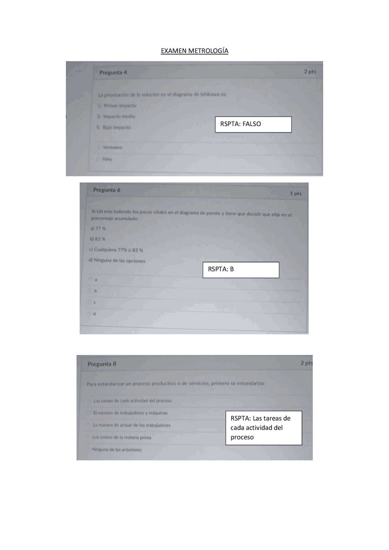 Banco MetrologÍa Y EstandarizaciÓn Ejercicios De Metrología Docsity