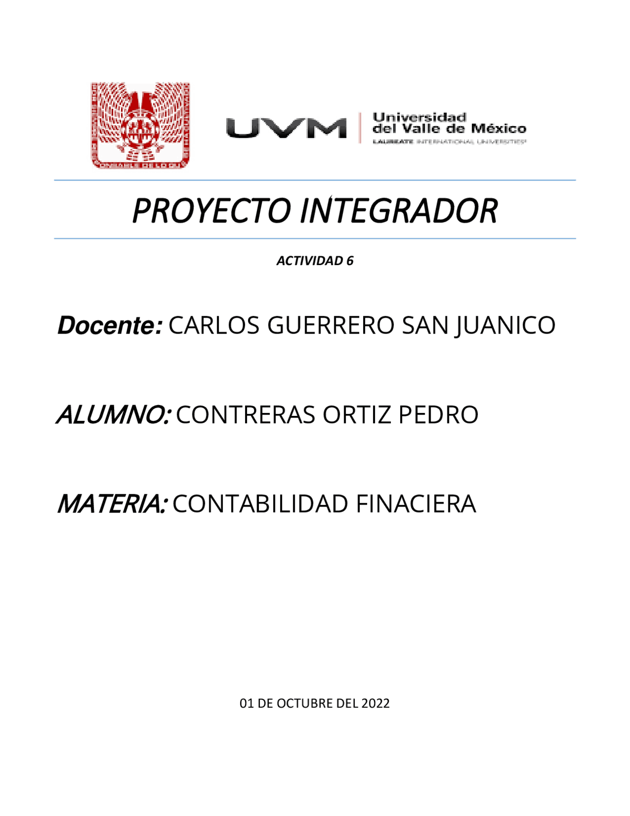 Actividad6 Contabilidad Ejercicios De Administración De Empresas