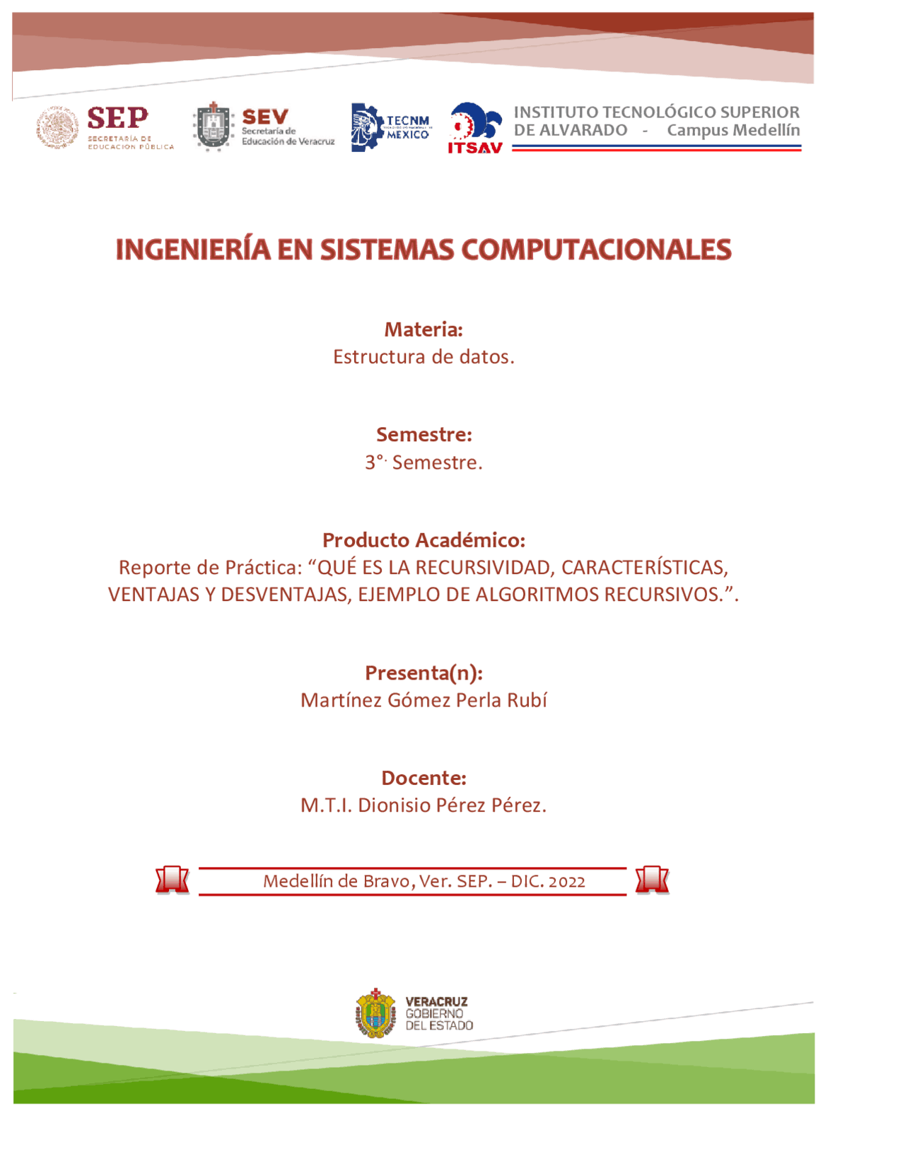 Recursividad programación | Esquemas y mapas conceptuales de Programación Java | Docsity