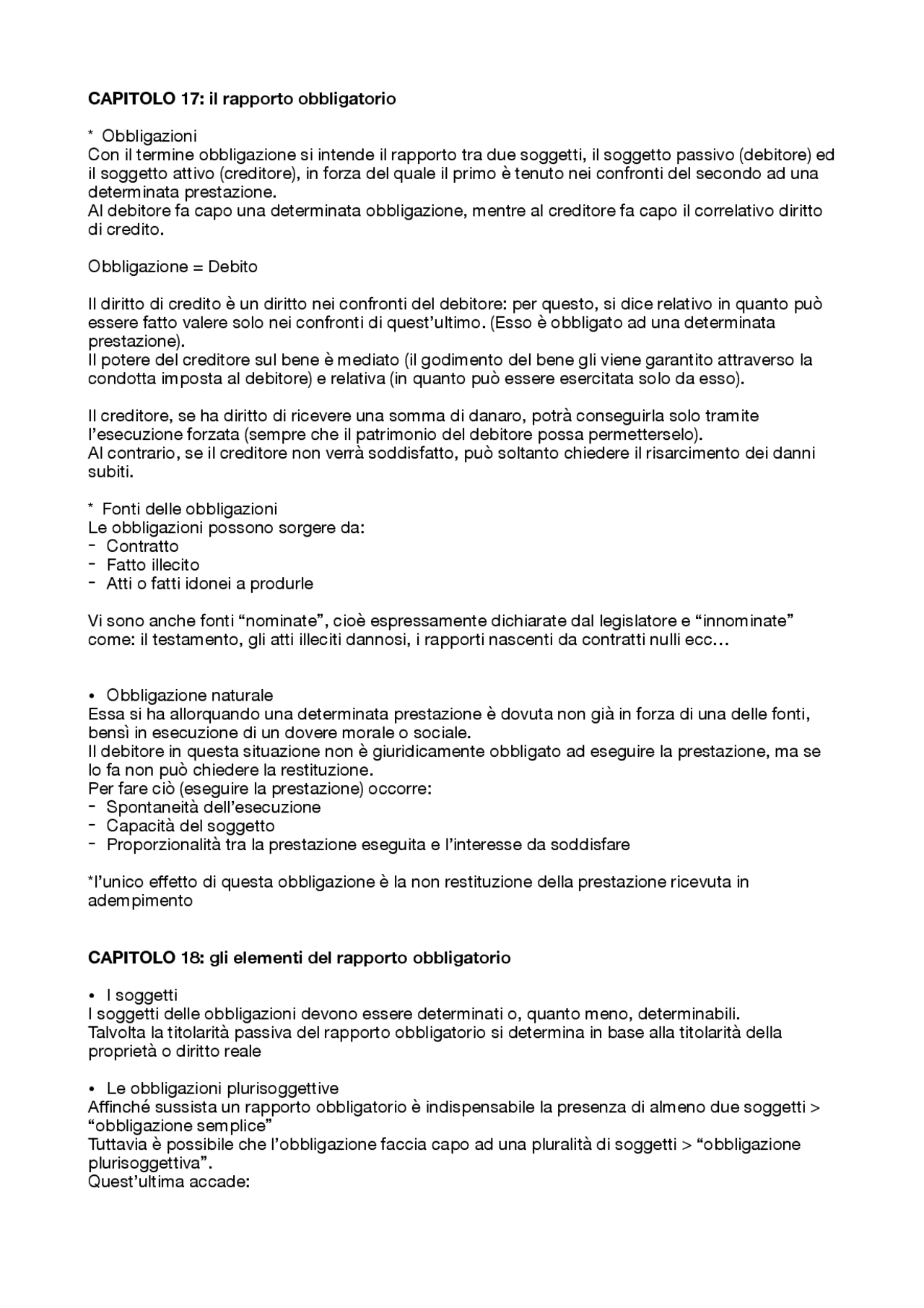 Schemi Obbligazioni Diritto Privato Sintesi Del Corso Di Istituzioni