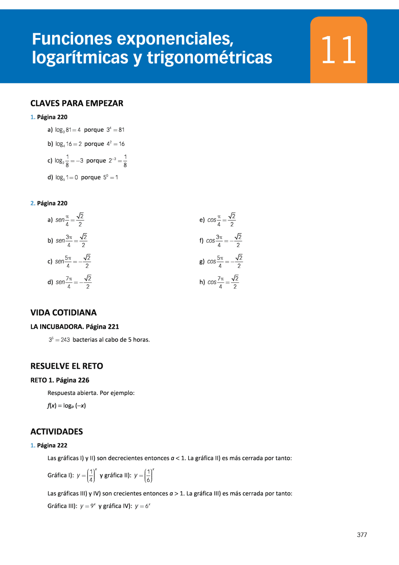 Solucionario Tema 11 Matemáticas Ejercicios De Matemáticas Docsity