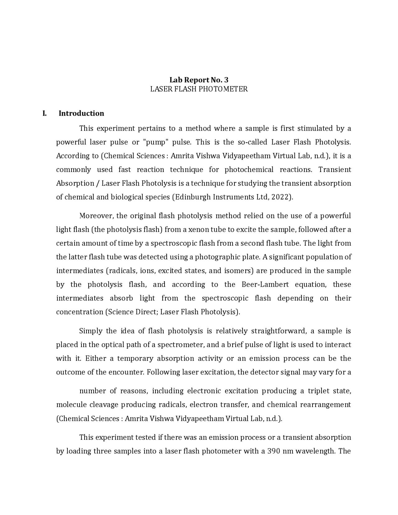 Laser Flash Photometer | Study Guides, Projects, Research Chemistry ...