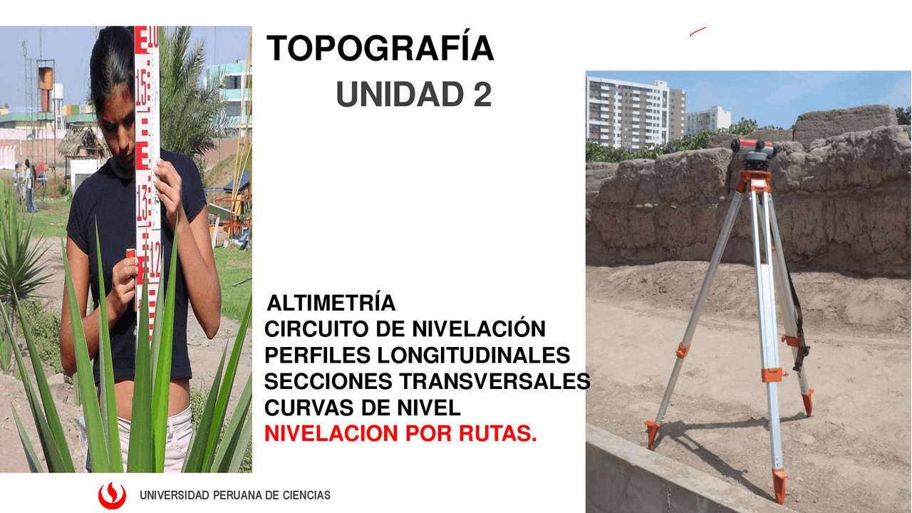 Topografia nivelacion por rutas | Diapositivas de Topografía | Docsity