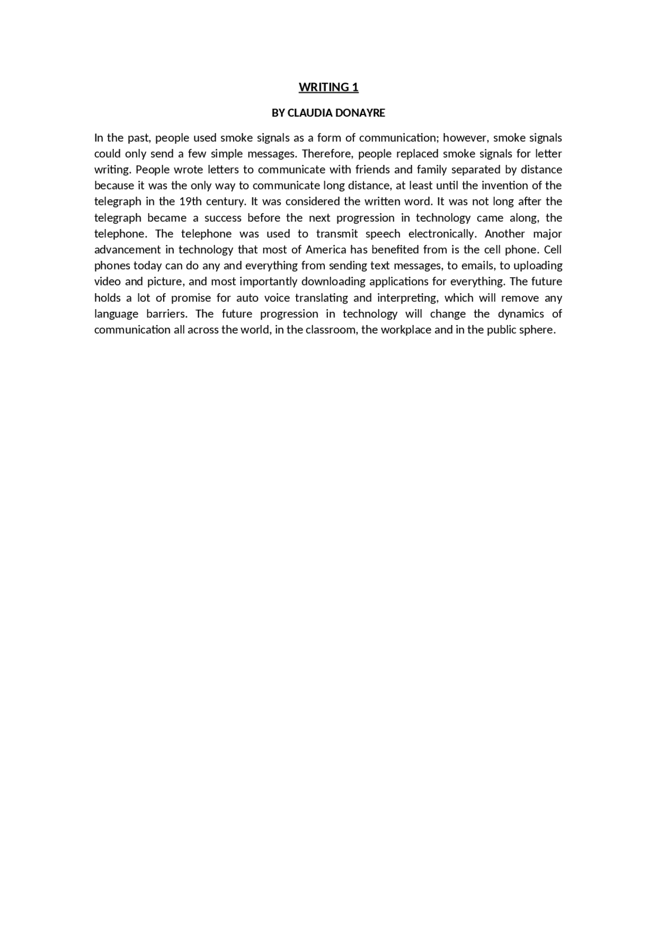 Writing 1 De Intermedio 3 Icpna Monografías Ensayos De Inglés