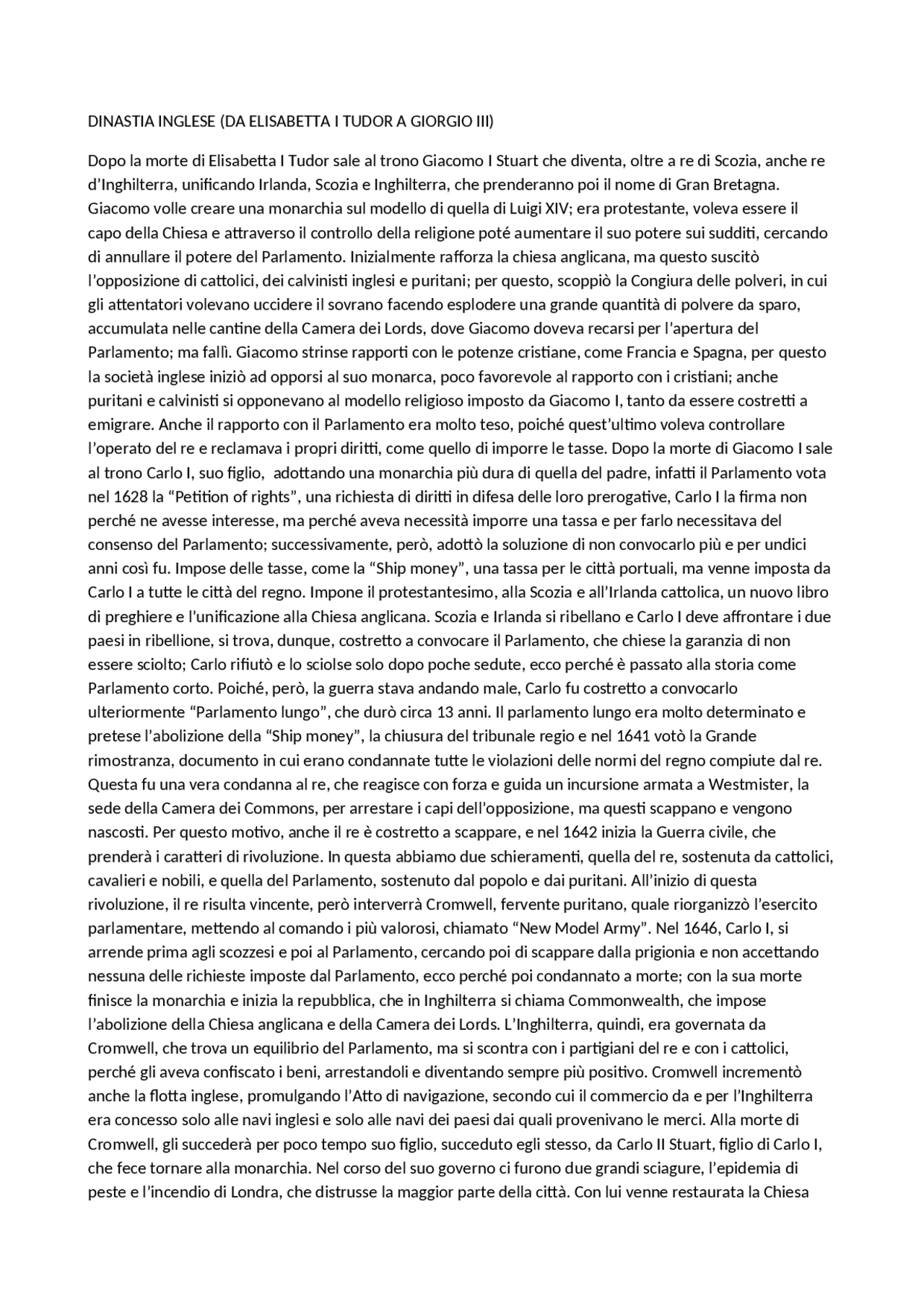 Dinastia Inglese Da Elisabetta I Tudor Schemi E Mappe Concettuali Di