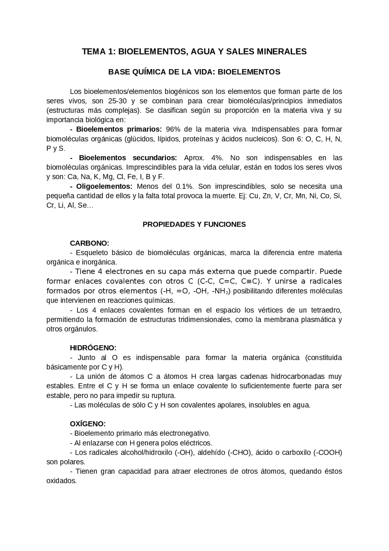 Bloque 1 Biología 2º Bachillerato Apuntes De Biología Docsity