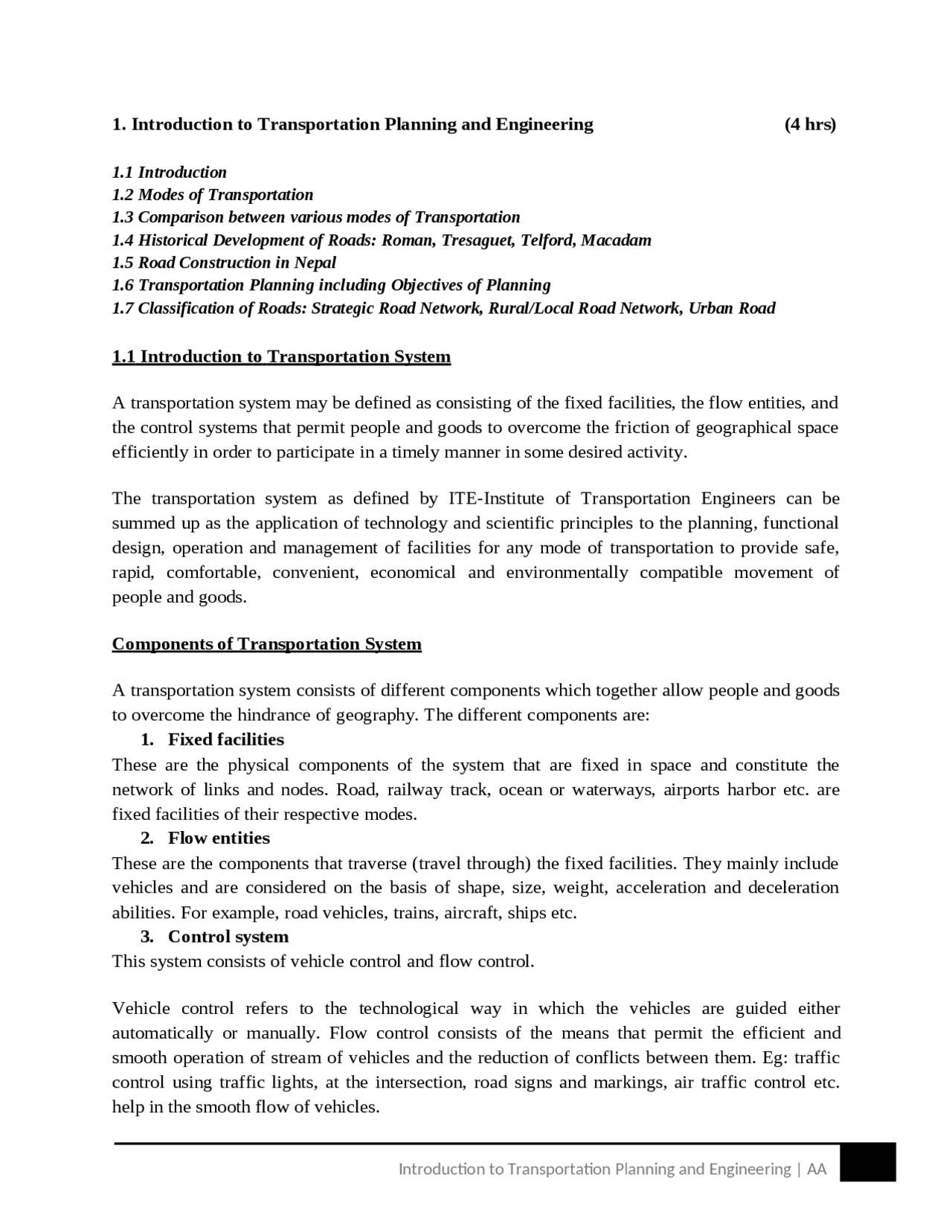 Introduction To Transportation Planning And Engineering Exams