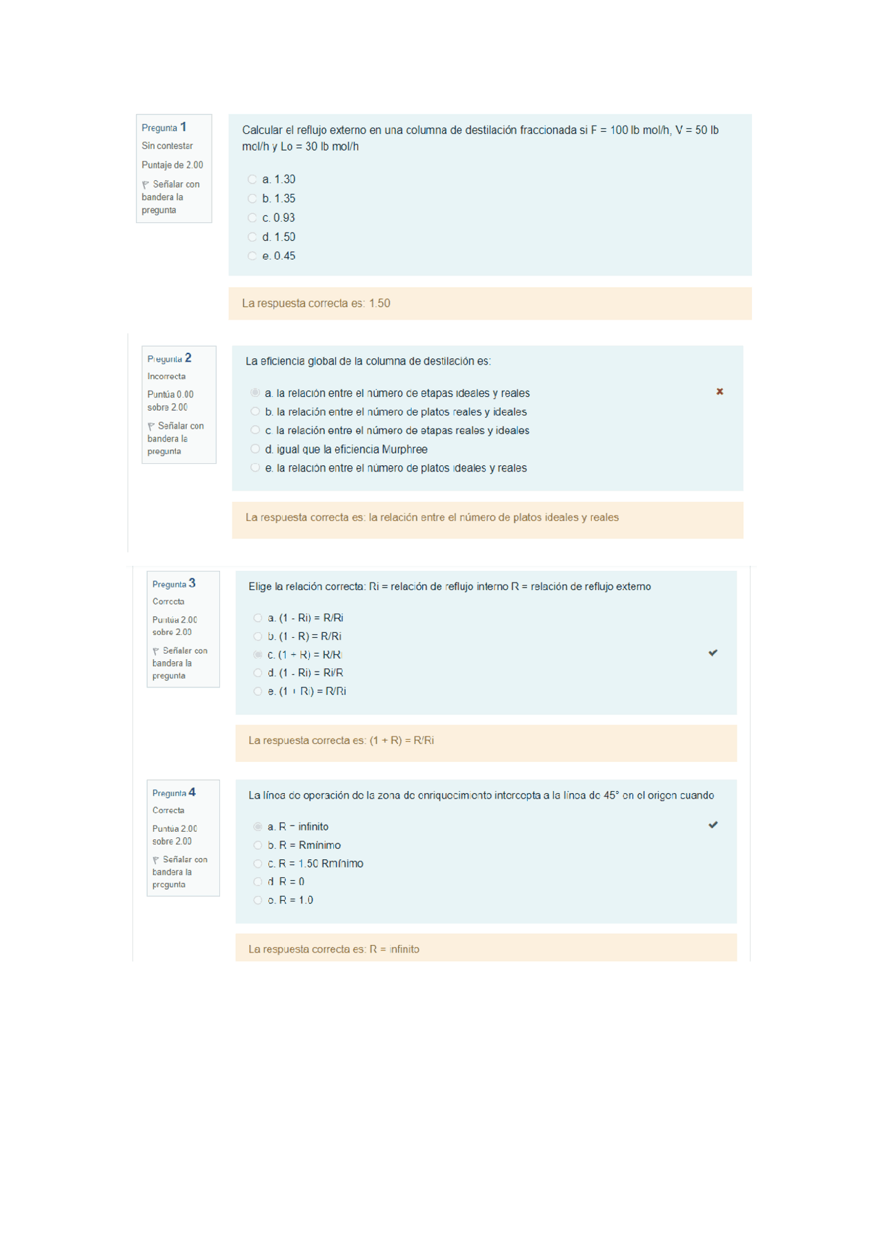 RECOPILACION DE PREGUNTAS DE TEORIA MASA II | Exams of Heat and Mass ...