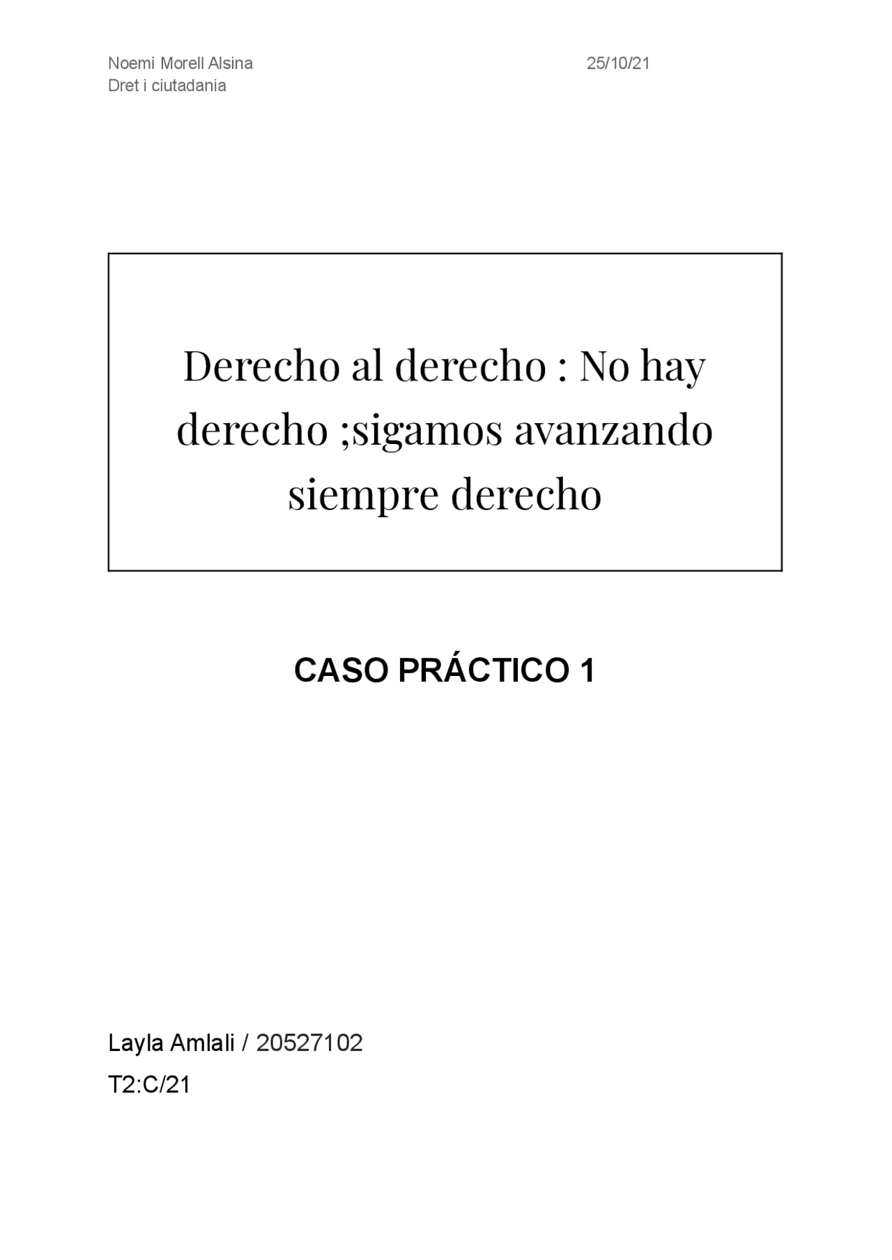 Casos PrÁcticos De Derecho Ejercicios De Derecho Docsity