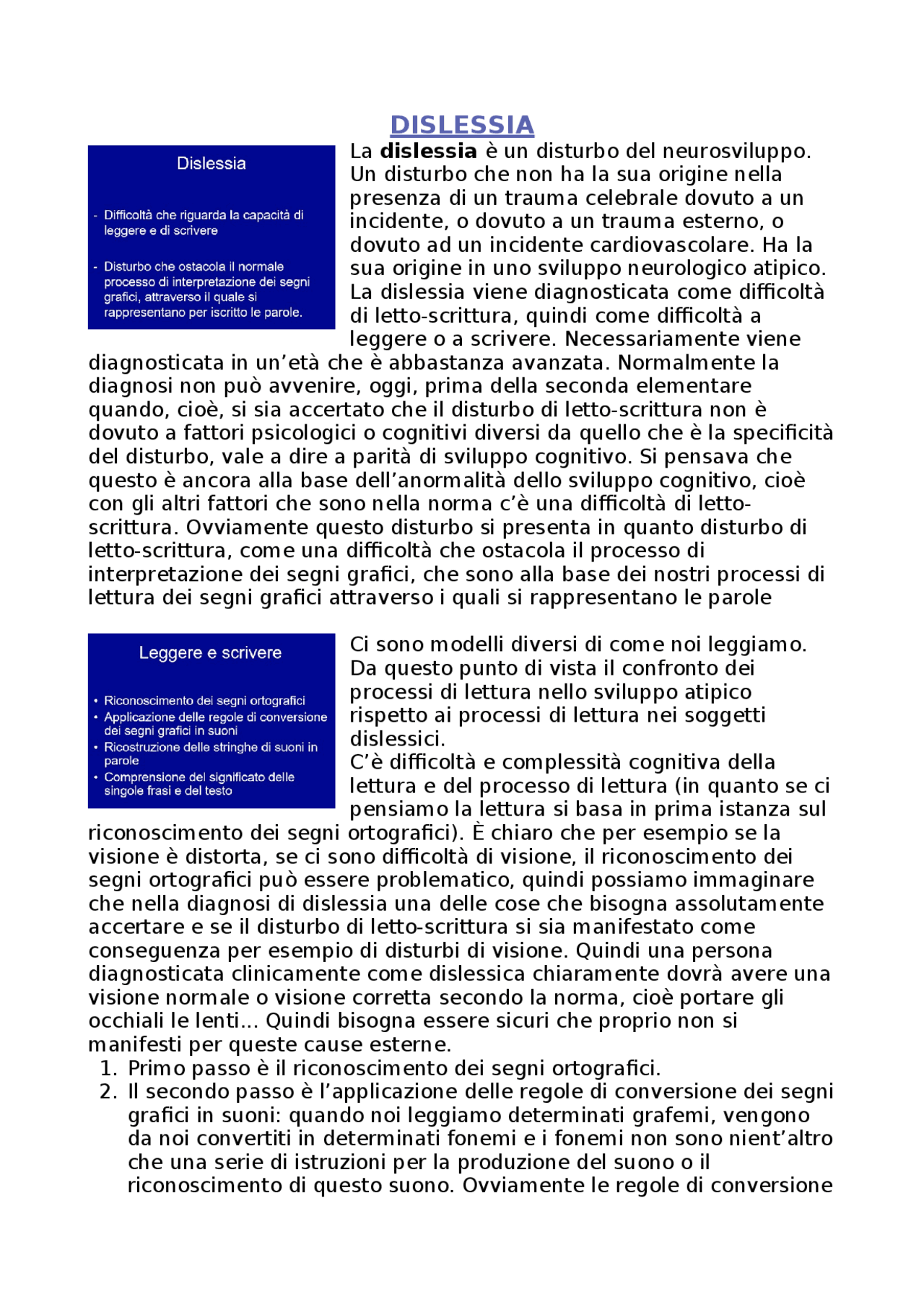 Dislessia Linguaggio E Comunicazione Appunti Di Linguistica Generale