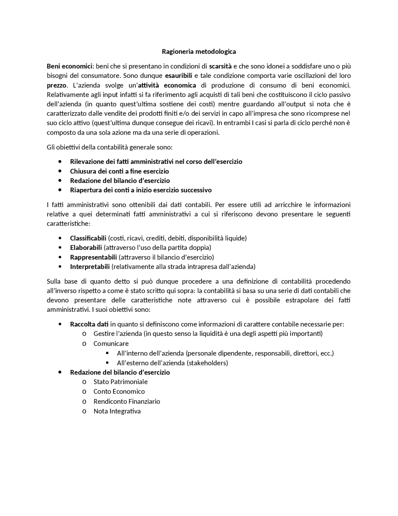 Appunti Di Ragioneria Appunti Di Ragioneria Docsity