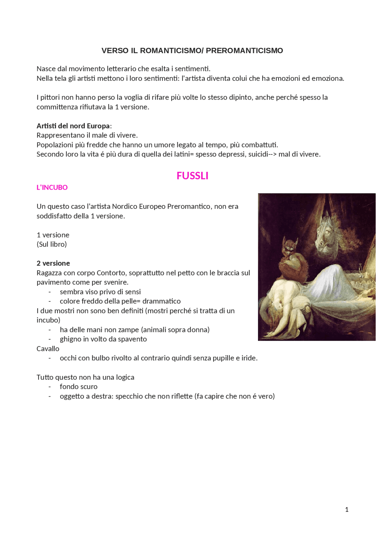 PREROMANTICISMO e ROMANTICISMO | Appunti di Elementi di storia dell ...