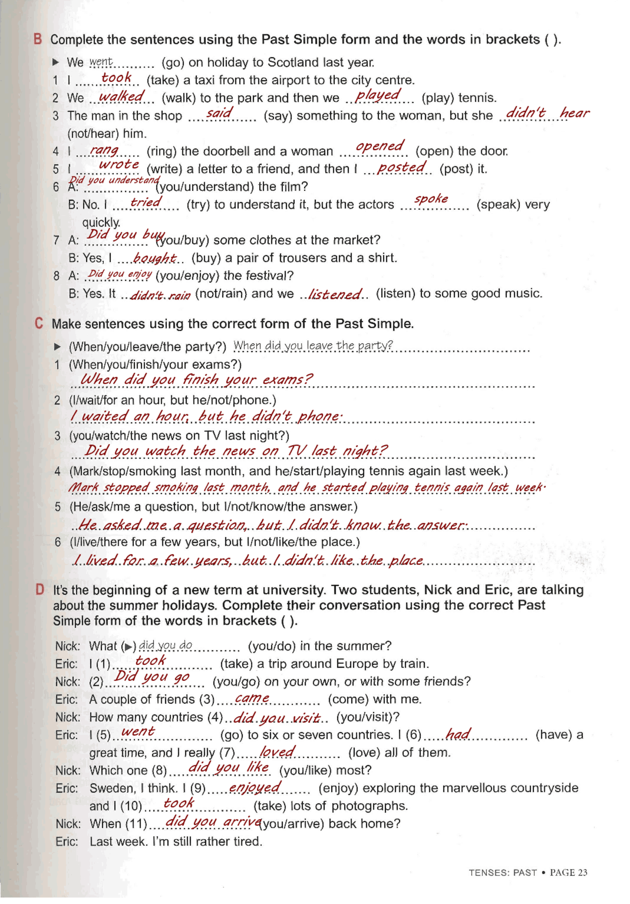 Past simple unit one- 2022 | Apuntes de Inglés Técnico | Docsity