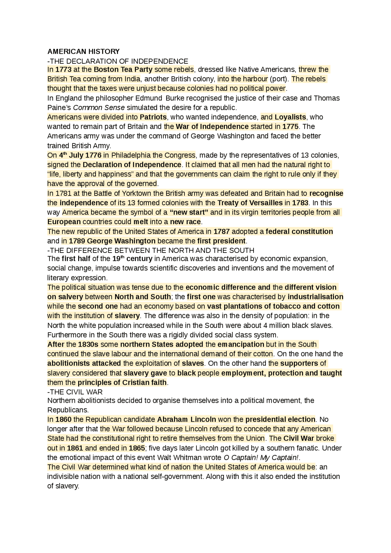 Appunti Su Whitman E Orwell Appunti Di Inglese Docsity