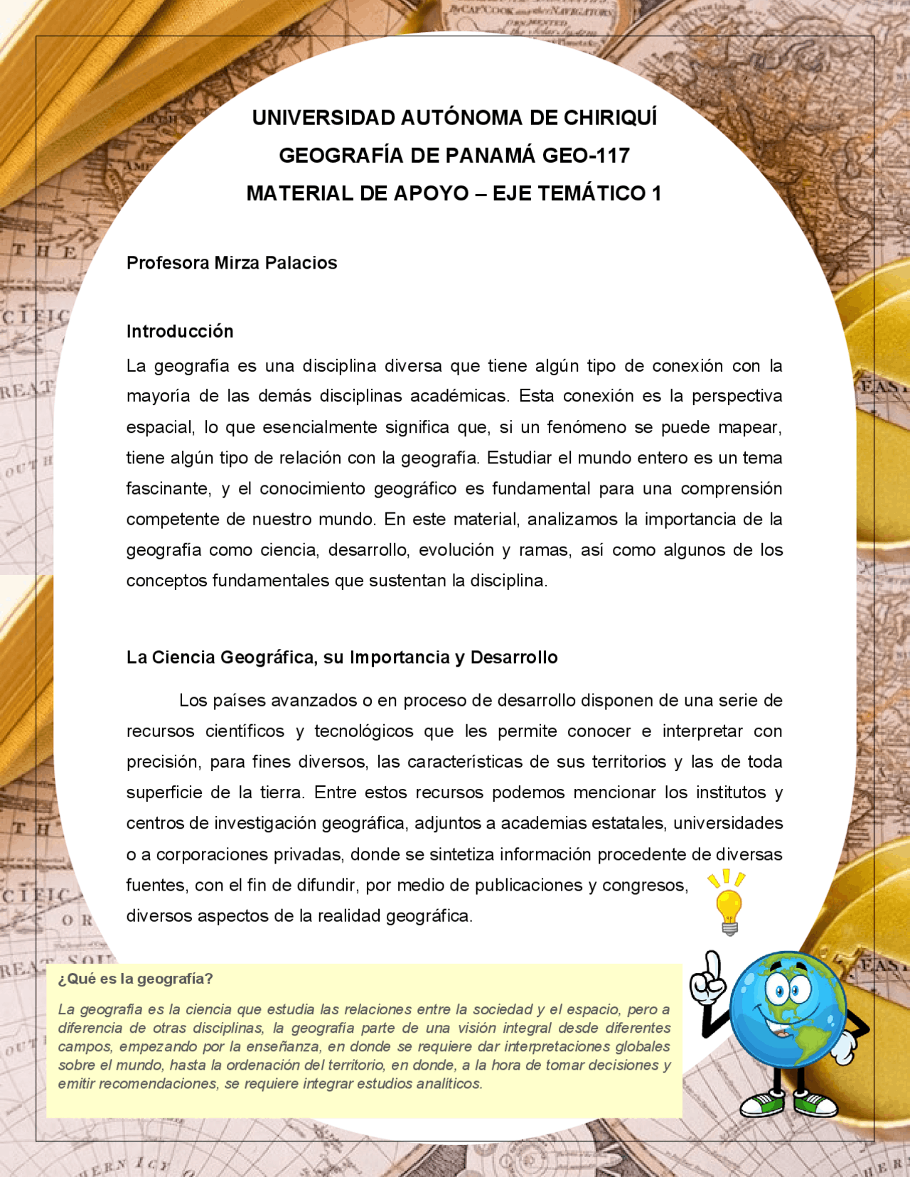 Material De Apoyo 1 Geografía Resúmenes De Geografía Docsity