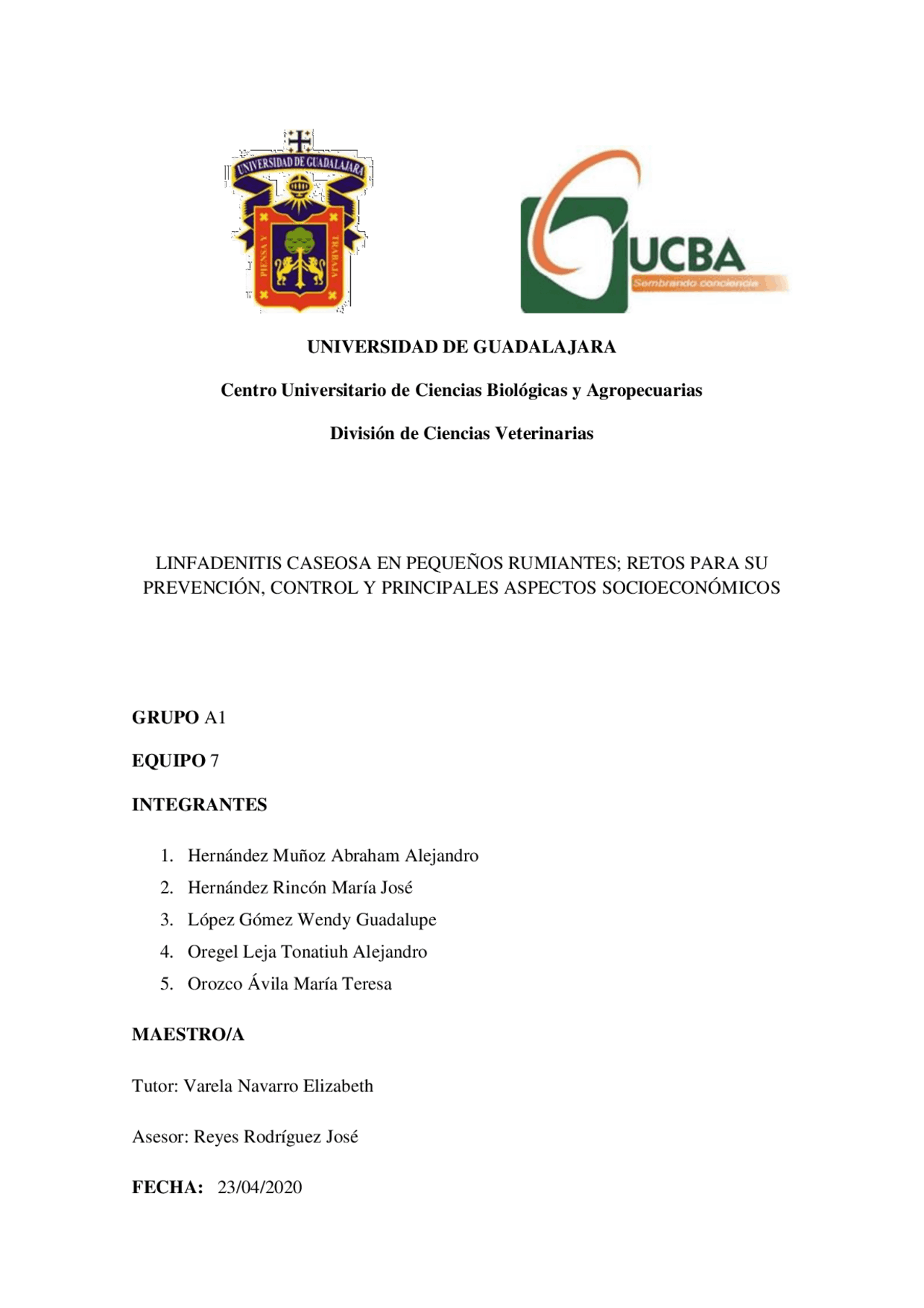 Linfadenitis caseosa en pequeños rumiantes | Resúmenes de Patología ...