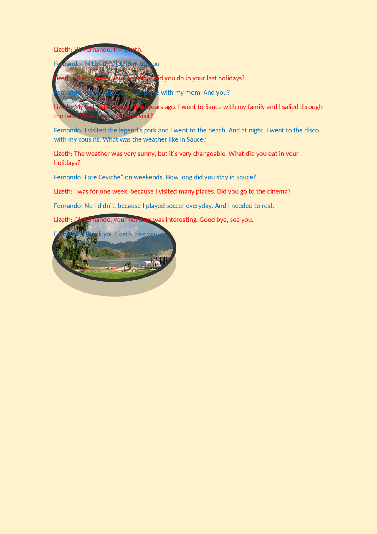 Conversación en past simple | Apuntes de Idioma Inglés | Docsity