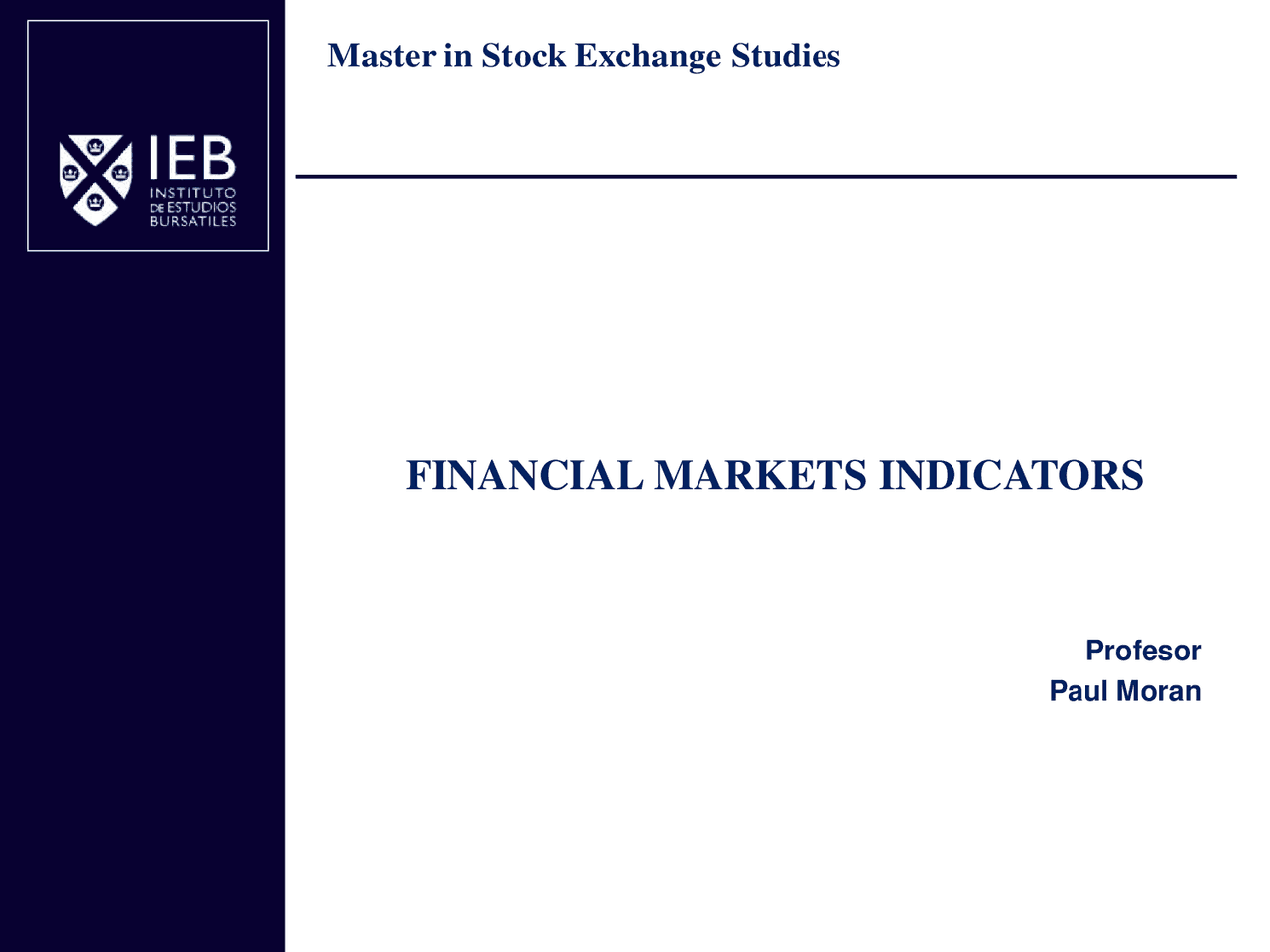 Economic Indicators Ieb Resúmenes De Economía Docsity