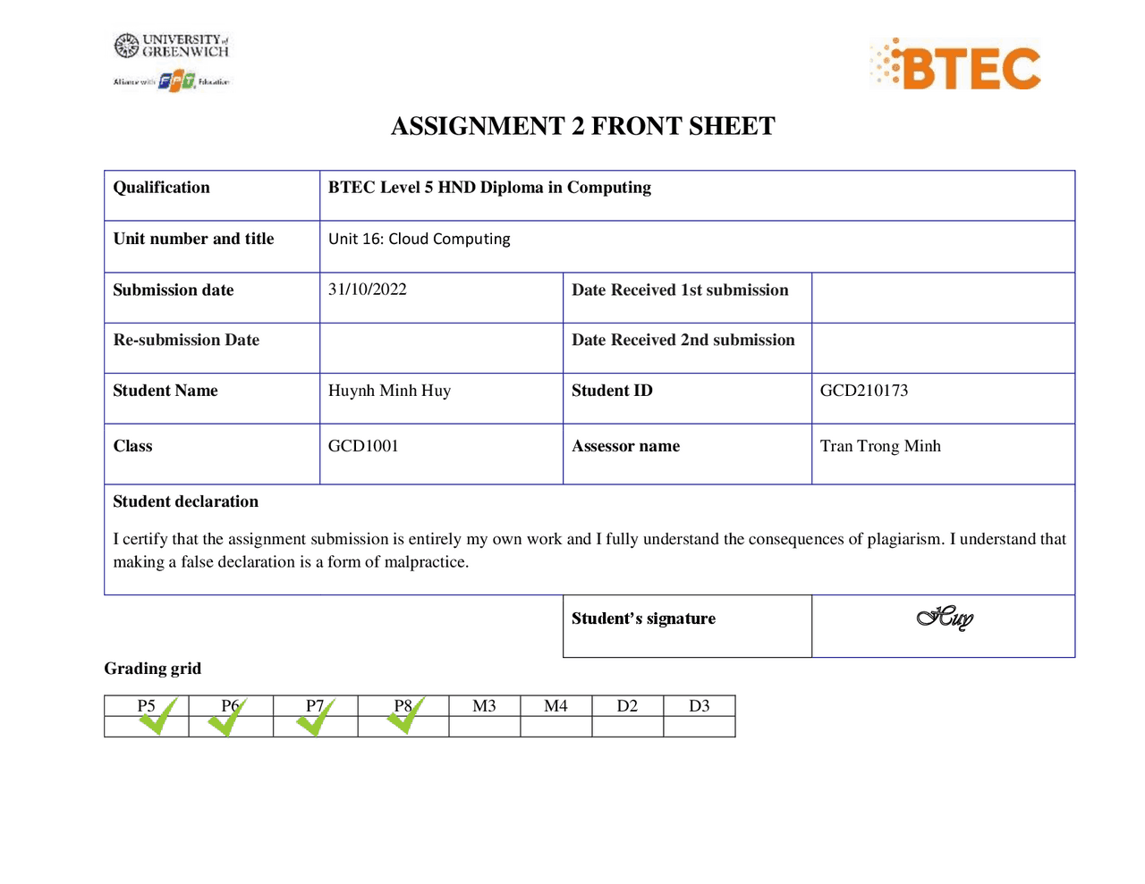 Assignment 2 Cloud Computing Pass Assignments Computer Science