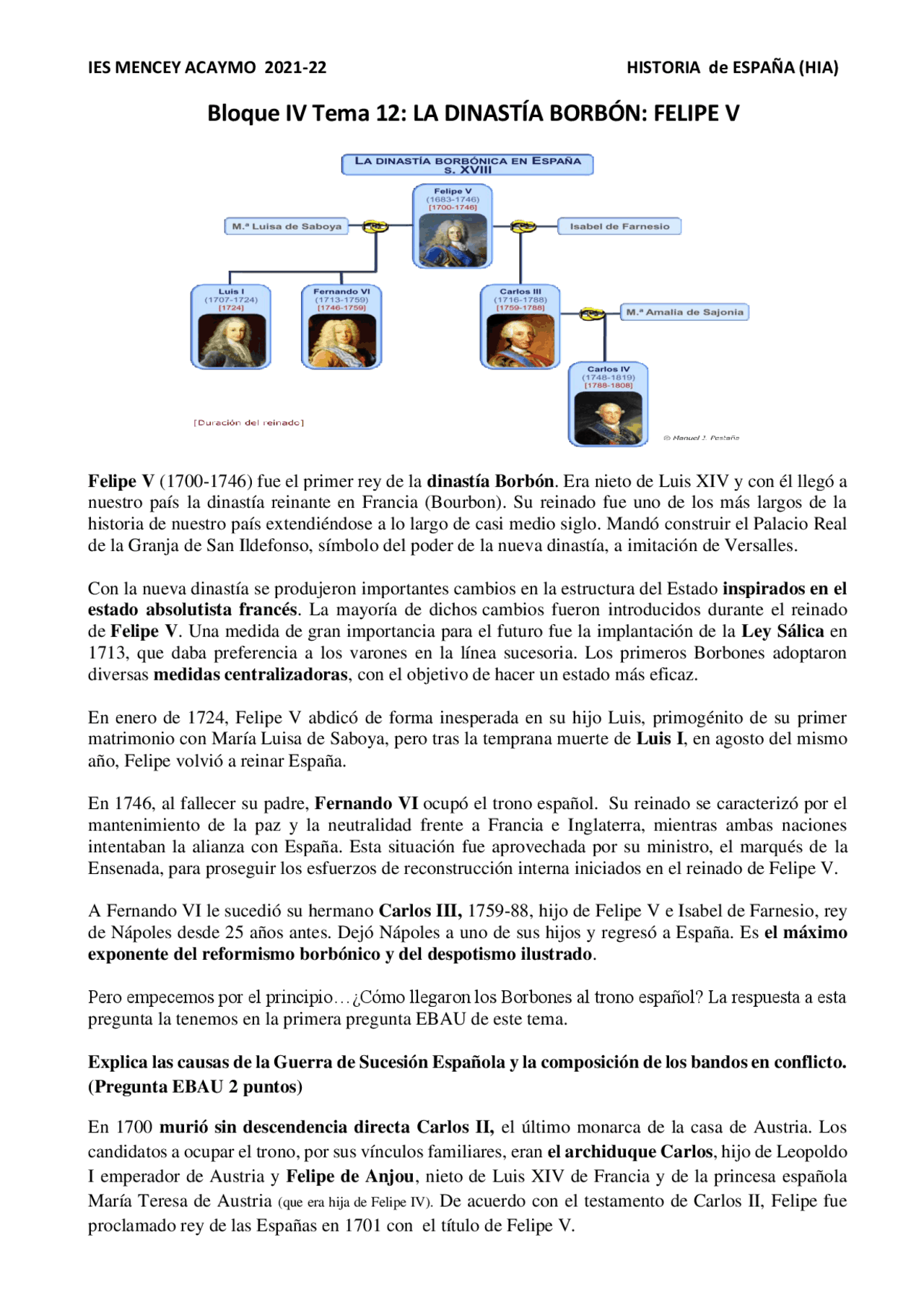 Historia De España Ebau Apuntes De Historia De España Docsity