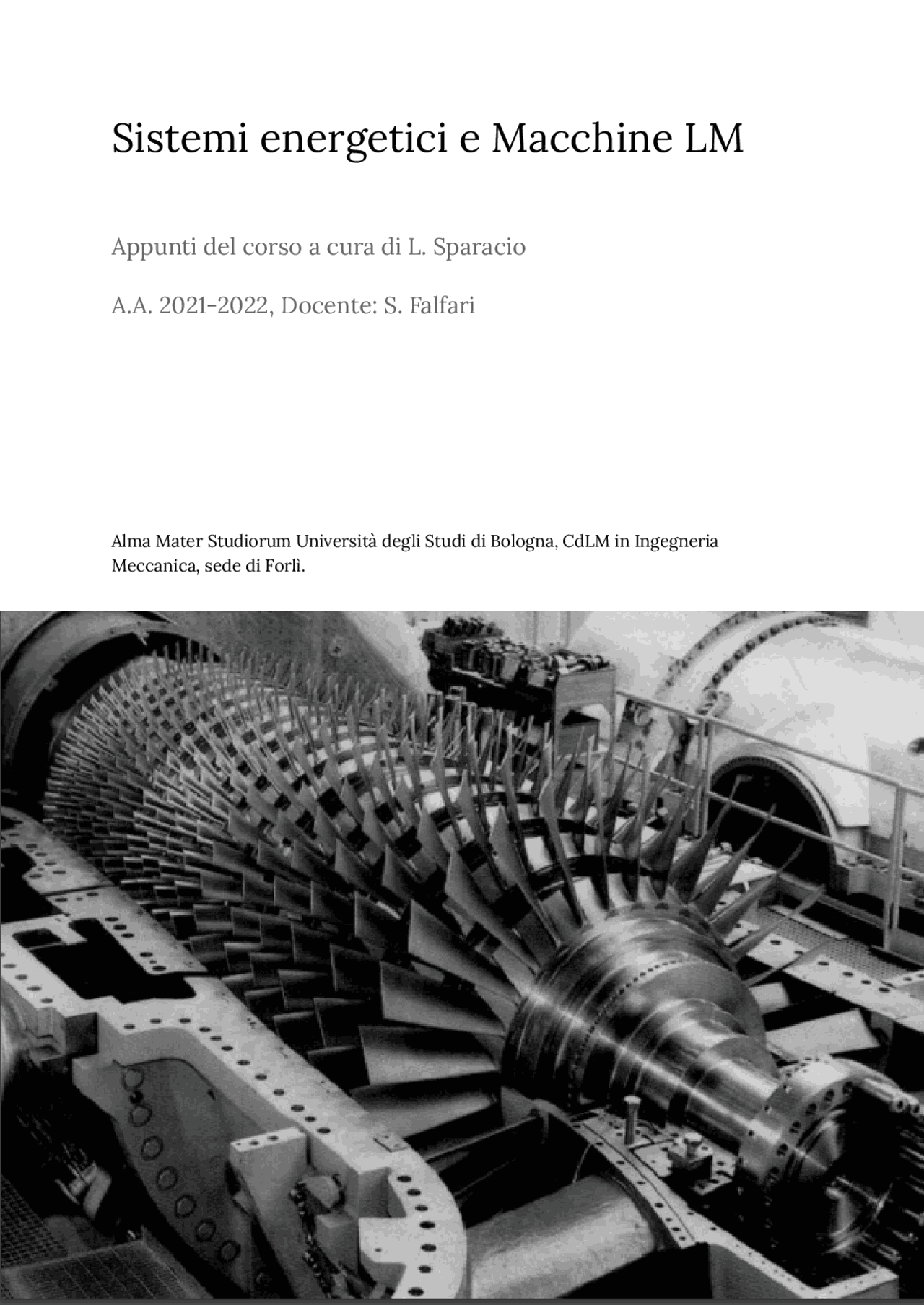 Sistemi Energetici E Macchine Lm Appunti Del Corso Appunti Di