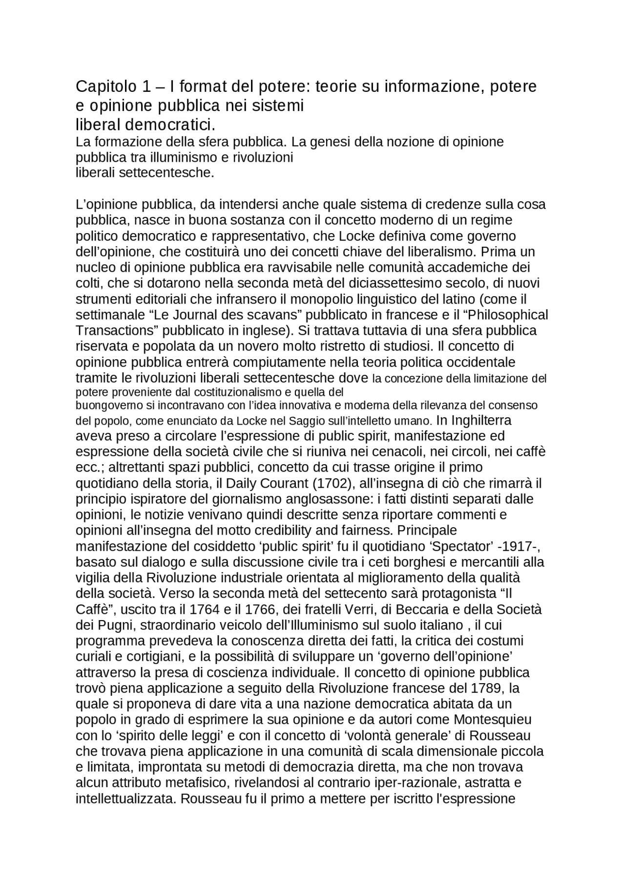 Riassunto Poteri E Informazione Appunti Di Storia Contemporanea Docsity