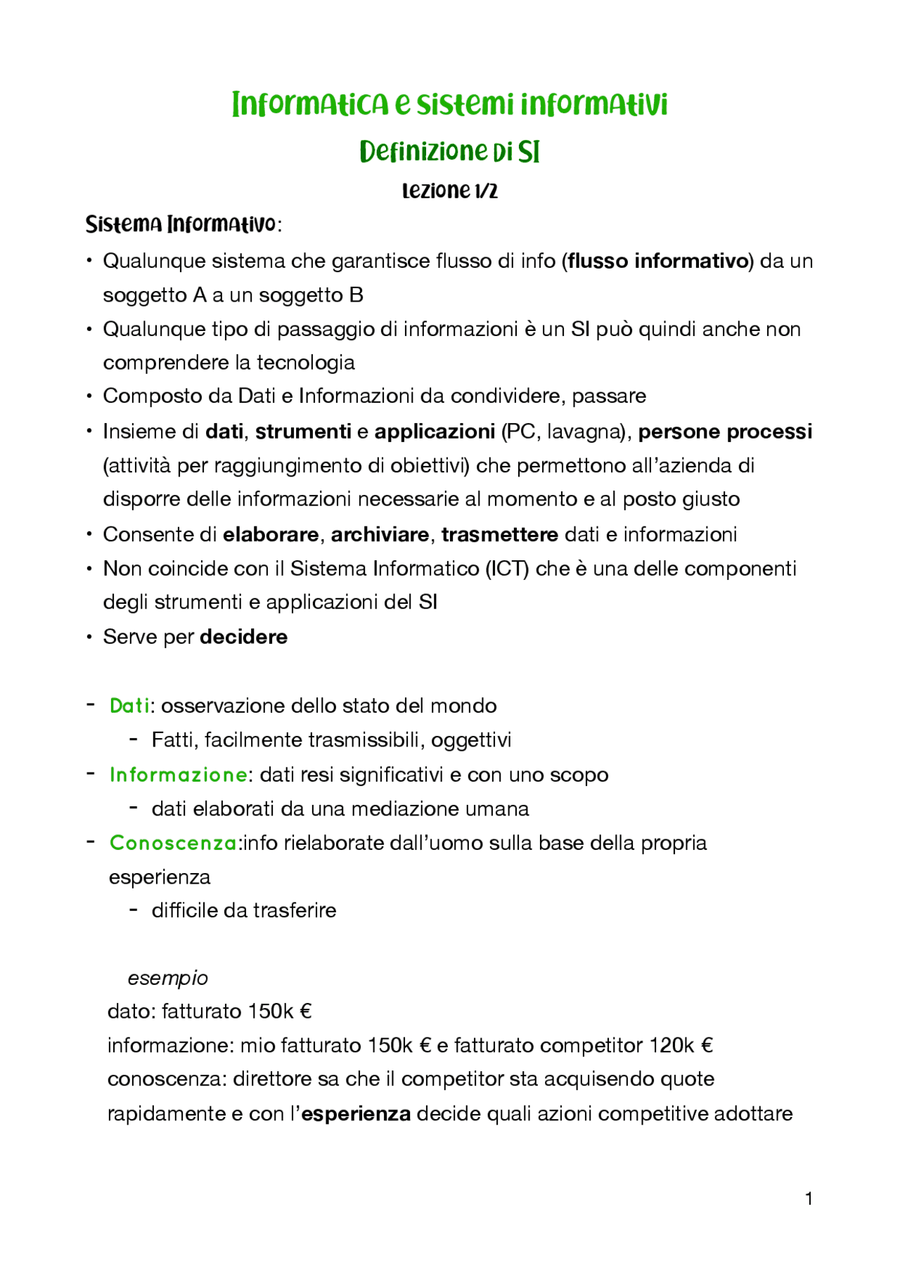 Appunti dettagliati per esame informatica del primo anno | Appunti di Elementi di Informatica ...