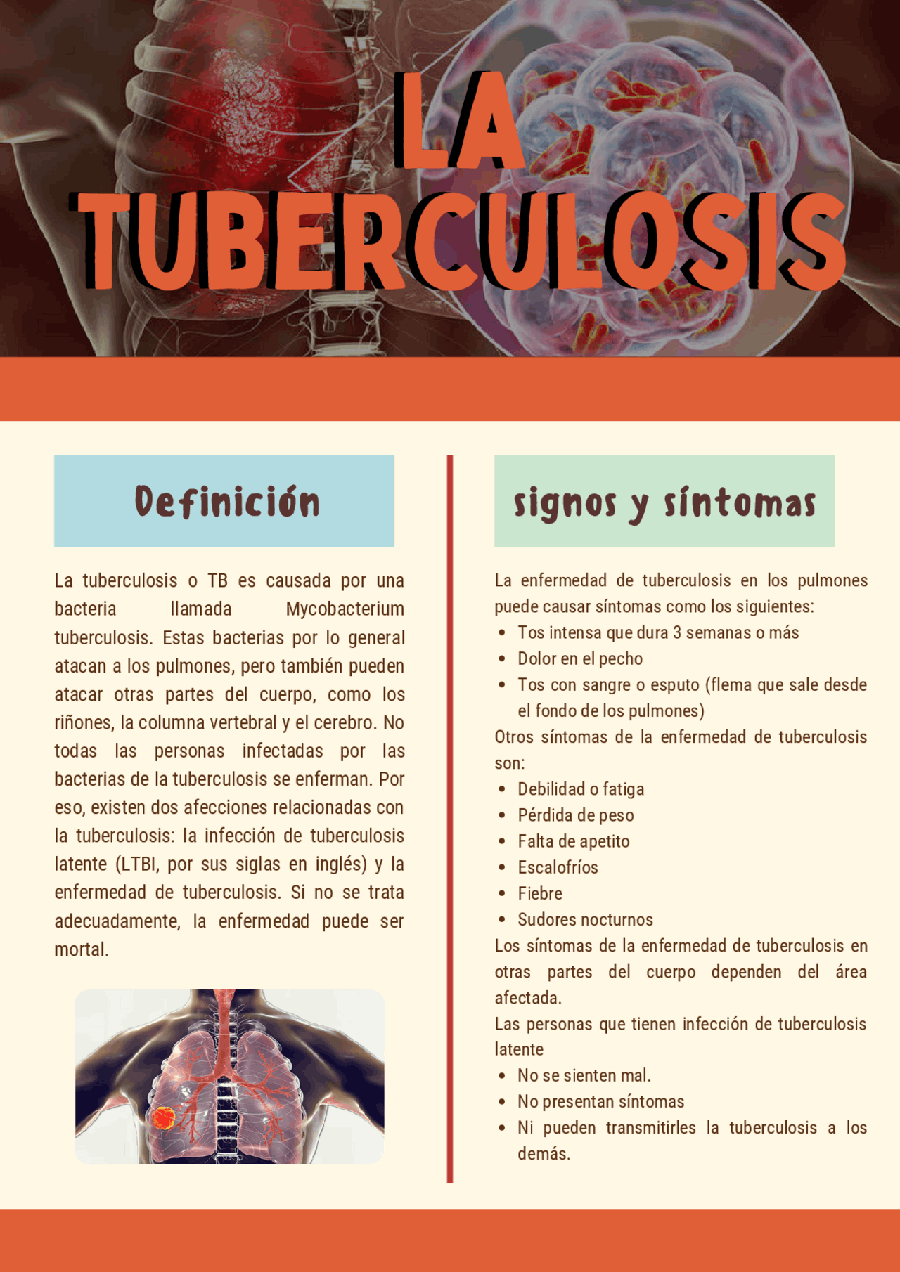 La tuberculosis: Definicion, etc. | Resúmenes de Ciencias Médicas | Docsity