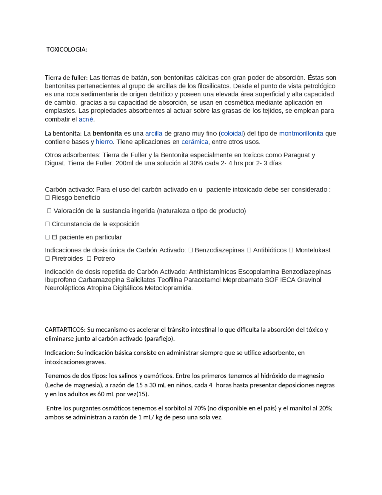 Manejo Del Paciente Intoxicado Resúmenes De Toxicología Docsity