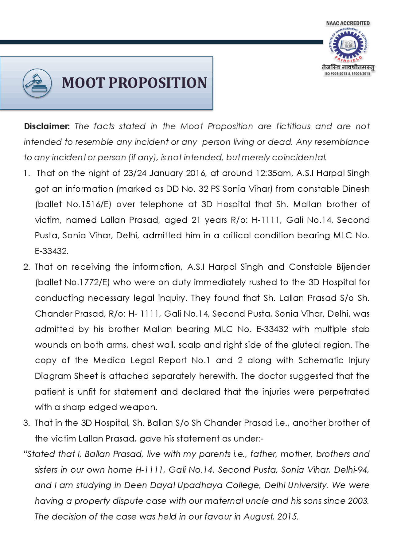 Case Study: Murder of Lallan Prasad - Legal Proceedings and Medical ...