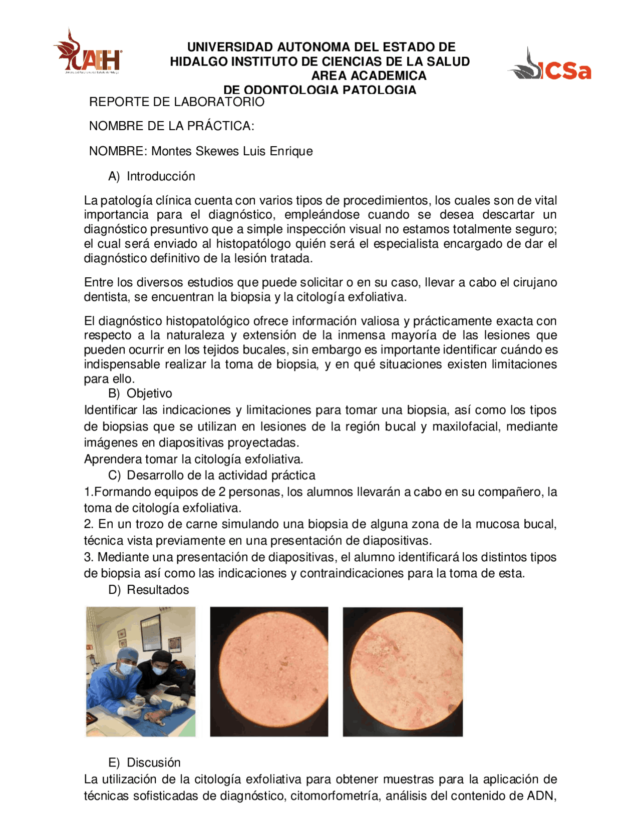 Reporte De Patología Resúmenes De Patología Docsity