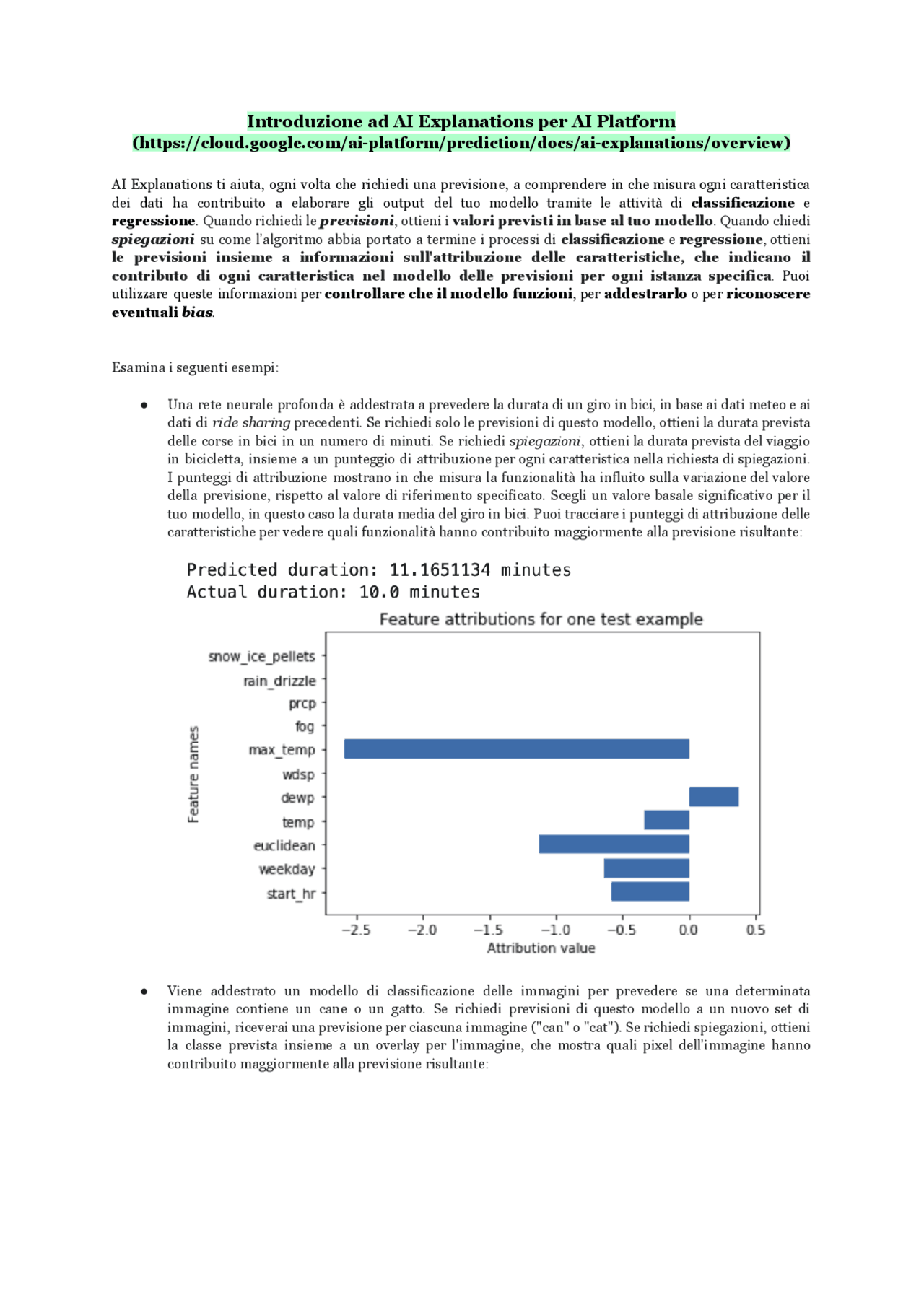 Introduzione ad AI Explanations per AI Platform | Google Cloud ...