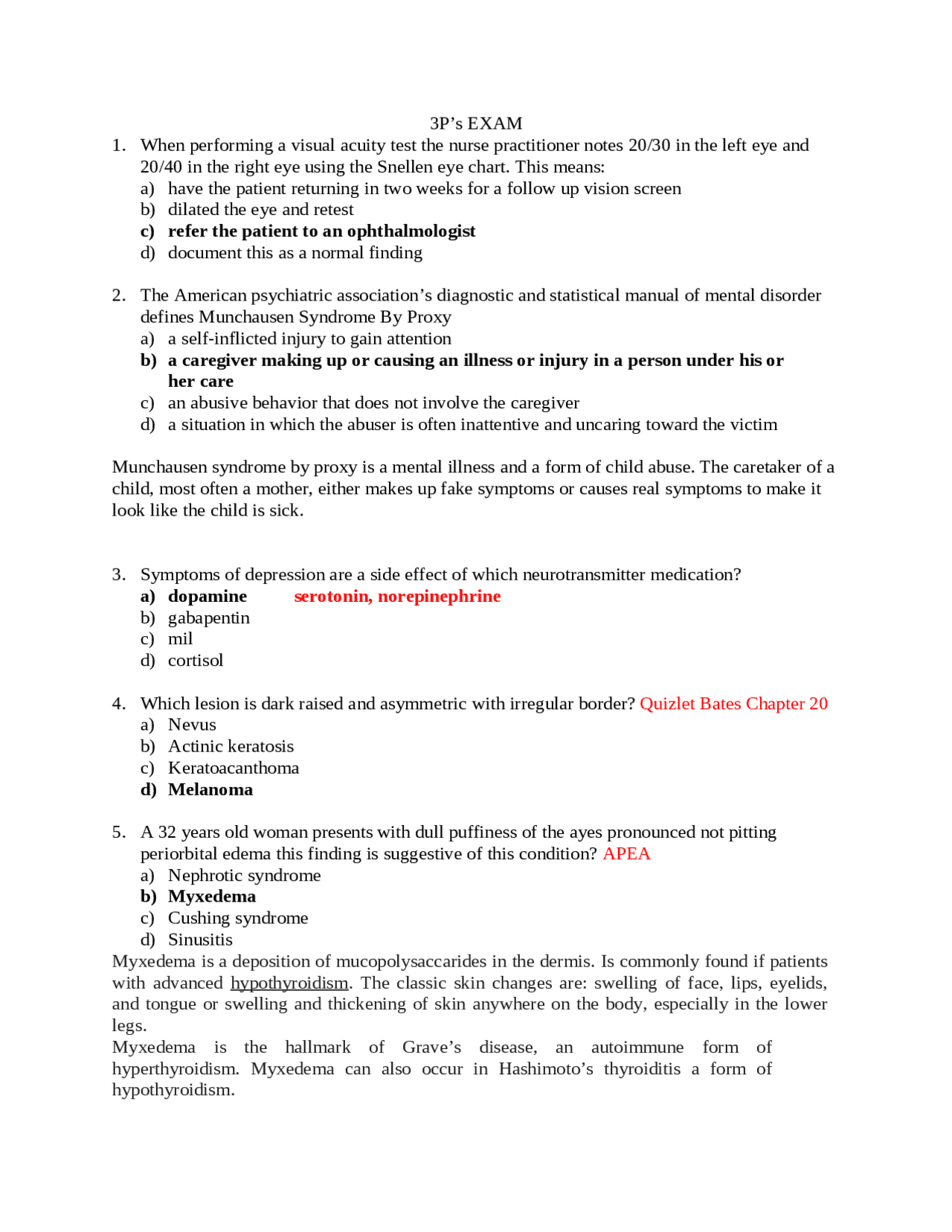 NSG 6420 3Ps Exam Updated Graded A Plus | Exams Nursing | Docsity