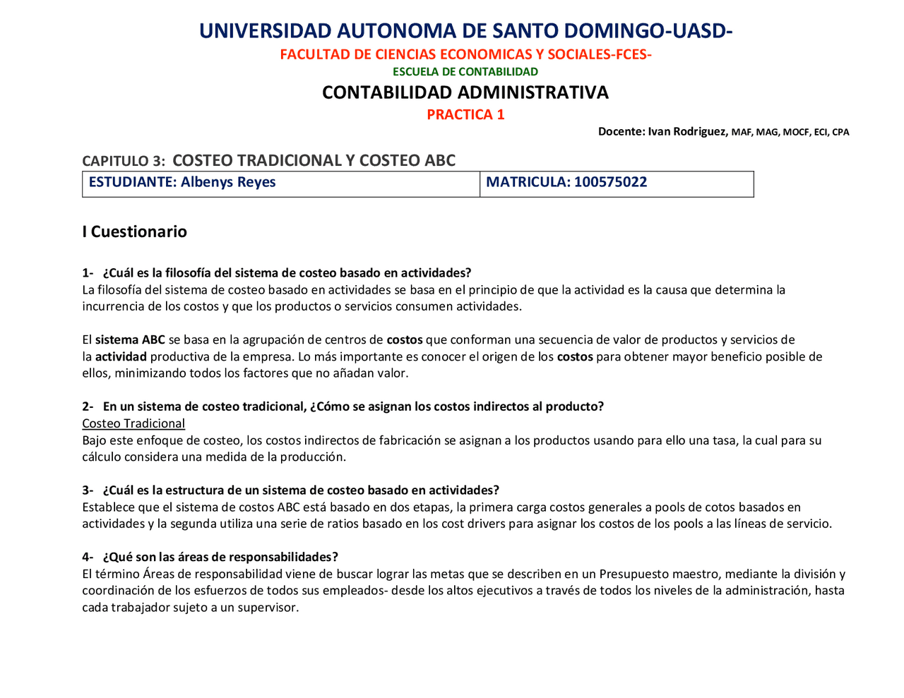 Practica 1 contabilidad administrativa | Ejercicios de Contabilidad | Docsity